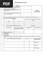 Passport Police Verification Form | PDF | Identity Document | Applications Of Cryptography