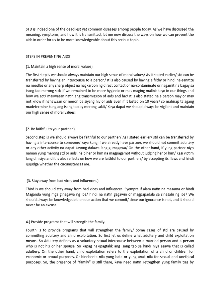 Reporting Script in NSTP | PDF | Sexually Transmitted Infection | Mosquito