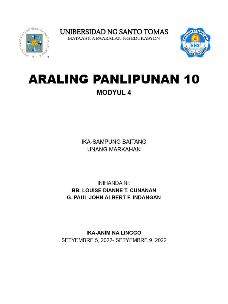 Grade 10 Class Notes Week 6 | PDF