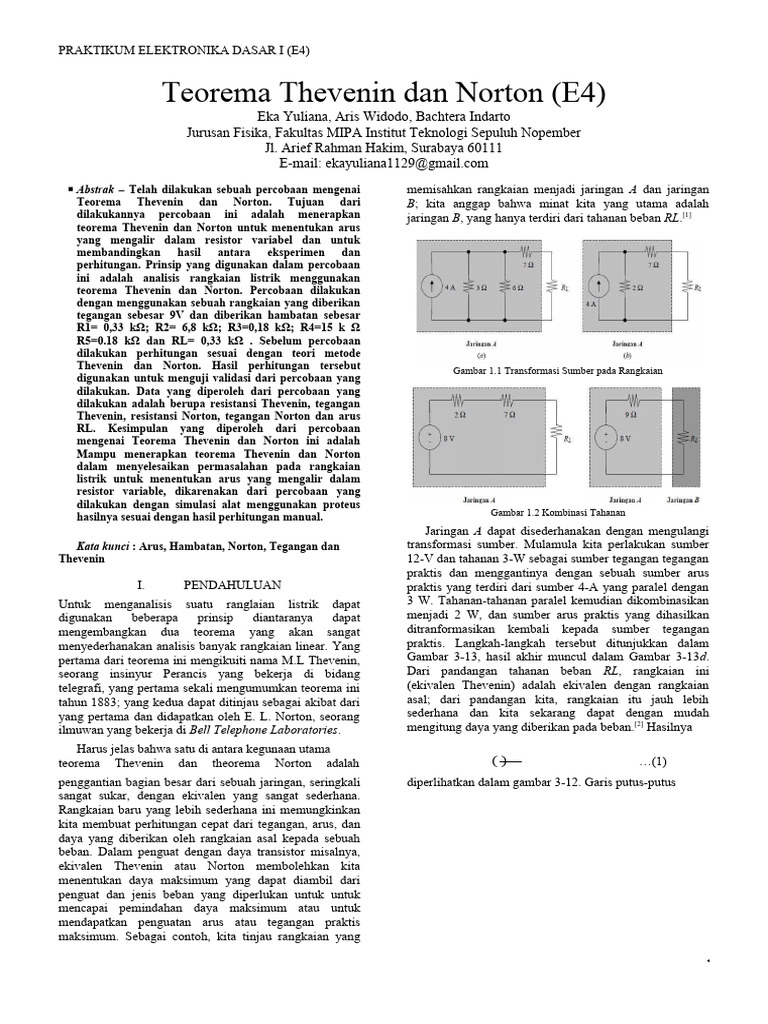 Teorema_Thevenin_dan_Norton | PDF