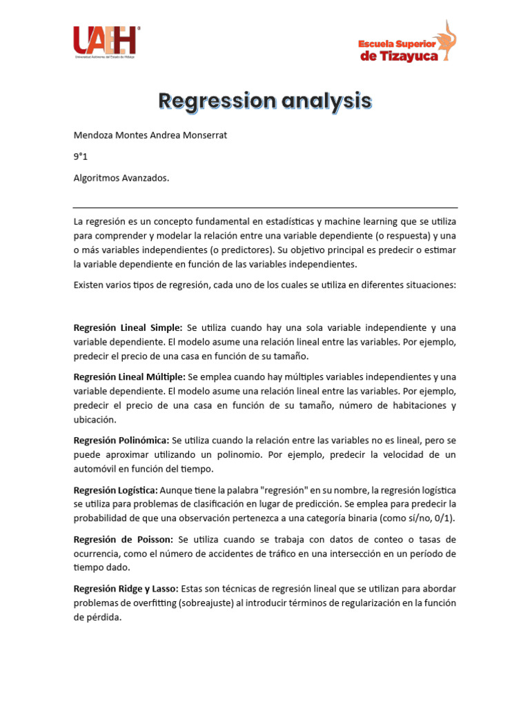Regression Analysis | PDF | Análisis de regresión | Regresión logística