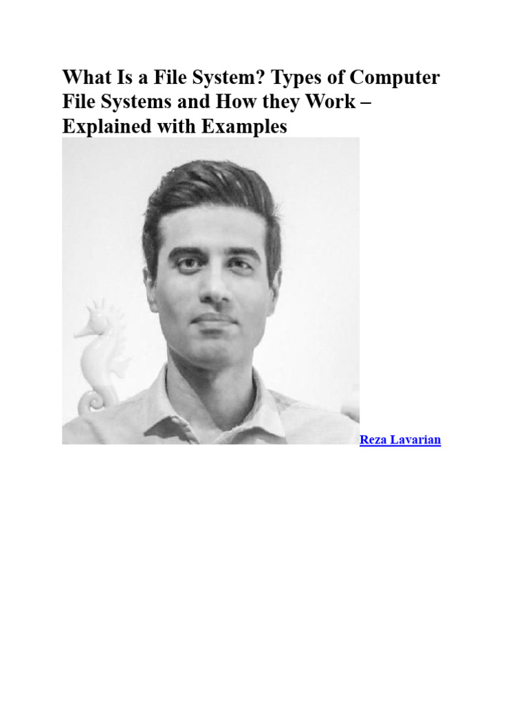 What Is A File System | PDF | File System | Booting