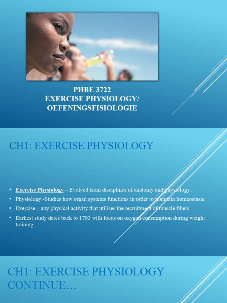 Exercise Physiology Lectures - Chapters 1 - 5 | PDF | Cellular Respiration | Skeletal Muscle