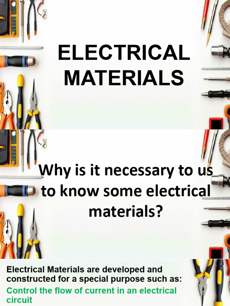 Engineering Utilities 1 Module 2: Electrical Materials | PDF | Ac Power Plugs And Sockets ...