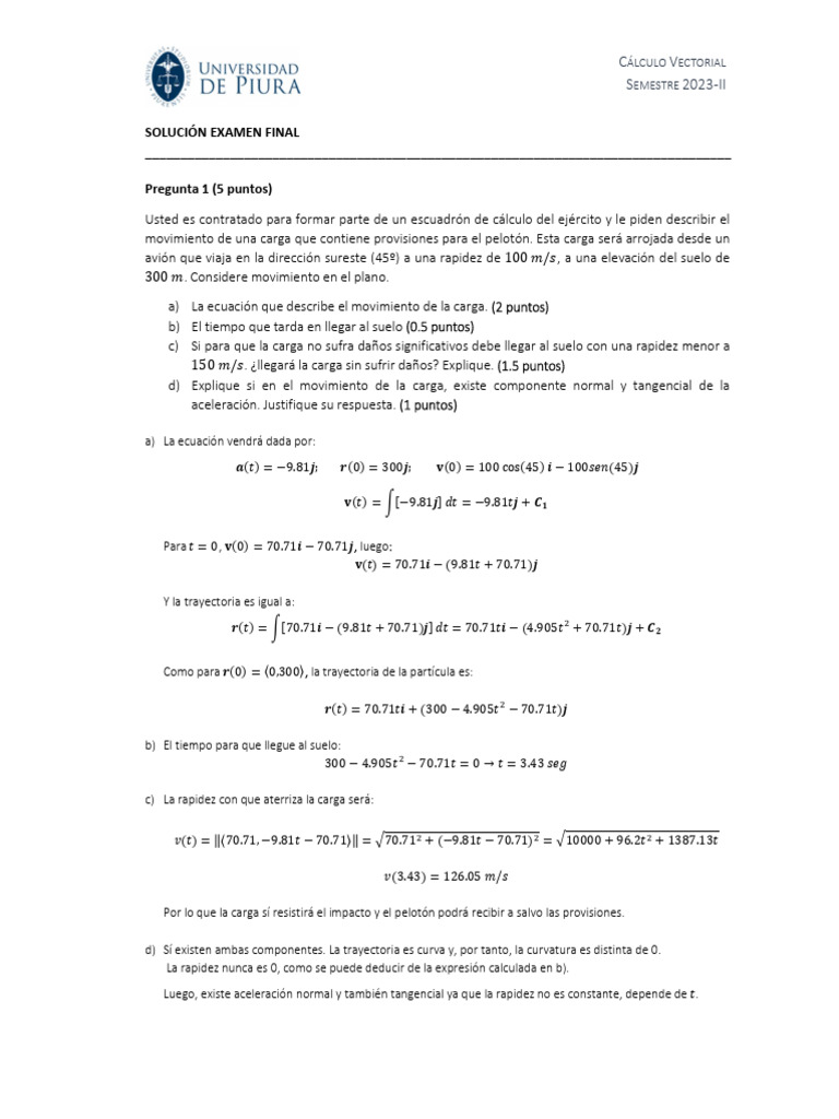 Sol_ExF_CVE_2023_II | PDF | Integral | Degradado