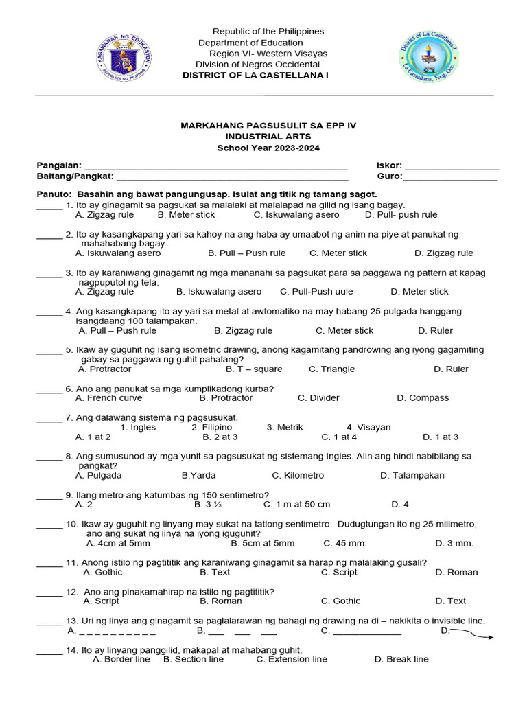 PT - EPP 4 IndusArts | PDF