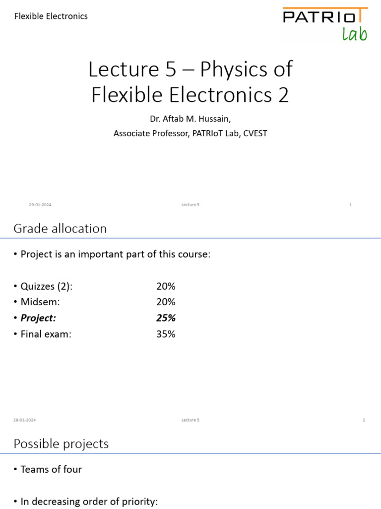 Flexible Electronics Lecture | PDF | Deformation (Engineering) | Elasticity (Physics)