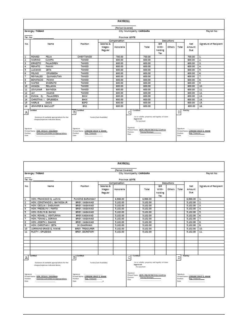PAYROLL - Docx Lorraine - Docx 2 | PDF | Payroll | Payroll Tax
