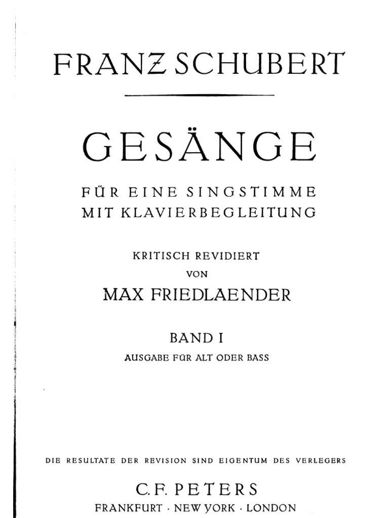 Schubert - Book 1 - Low | PDF