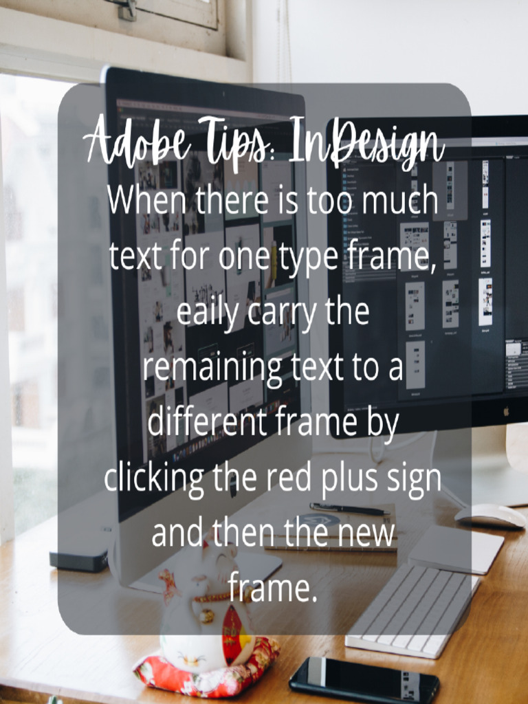 Adobe InDesign Tips | Download Free PDF | Adobe In Design | Application ...