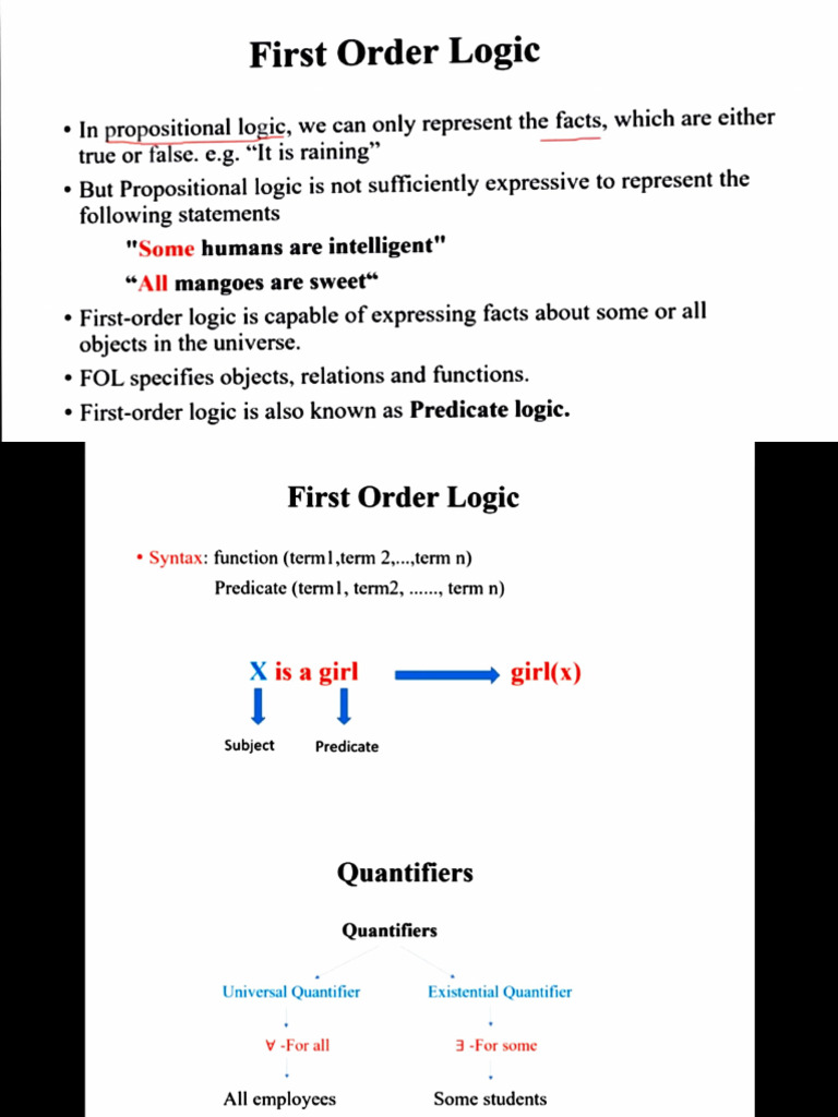 First Order Logic | PDF