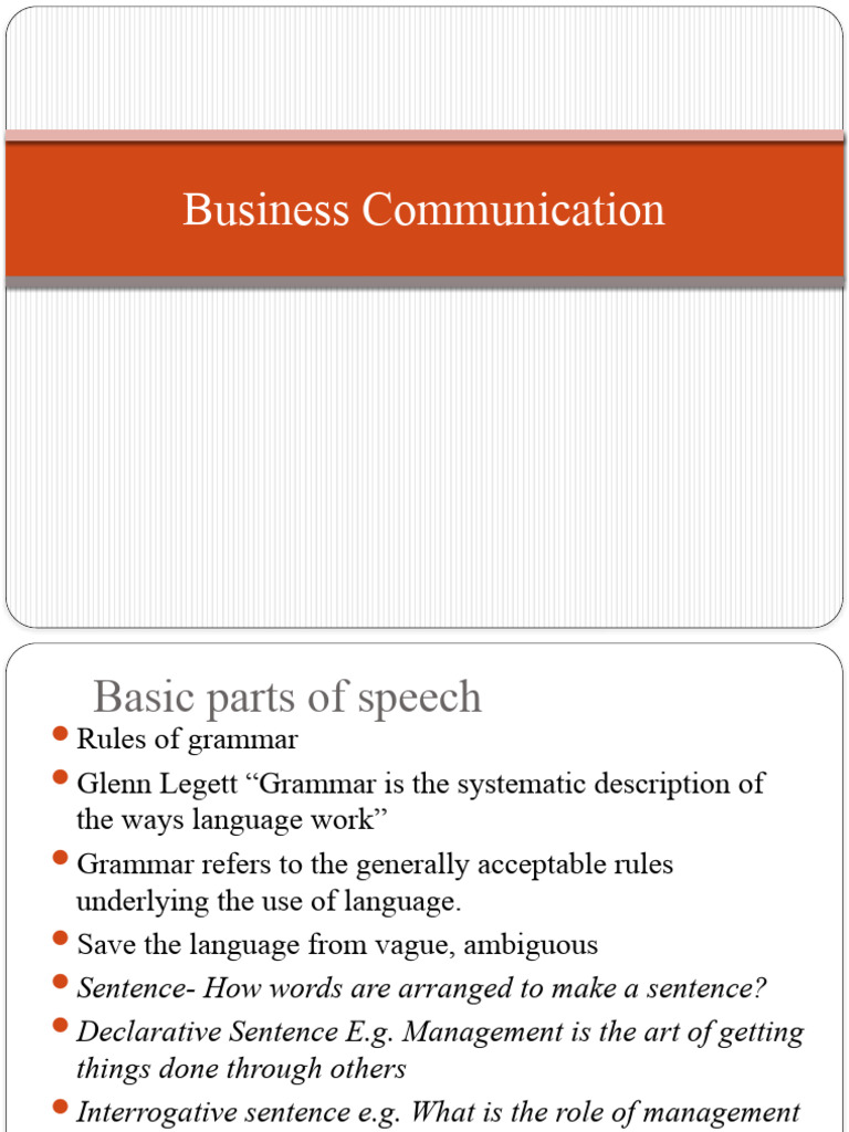 Business Communication | PDF | Communication | Adjective