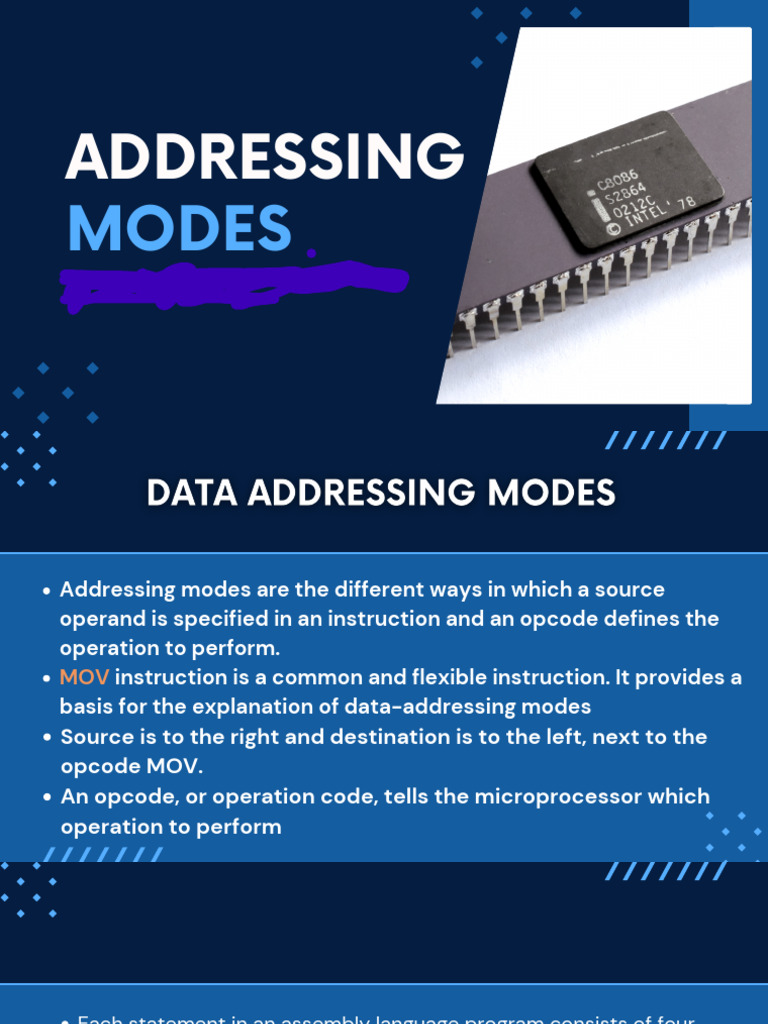 Addressing Modes - Microprocessors | PDF | Assembly Language | Computer ... Addressing Modes - Microprocessors | PDF | Assembly Language | Computer ...