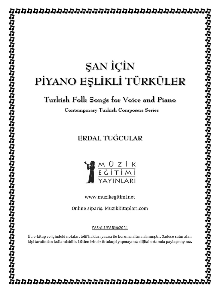Sanicin Piyano Eslikli Türküler PDF | PDF