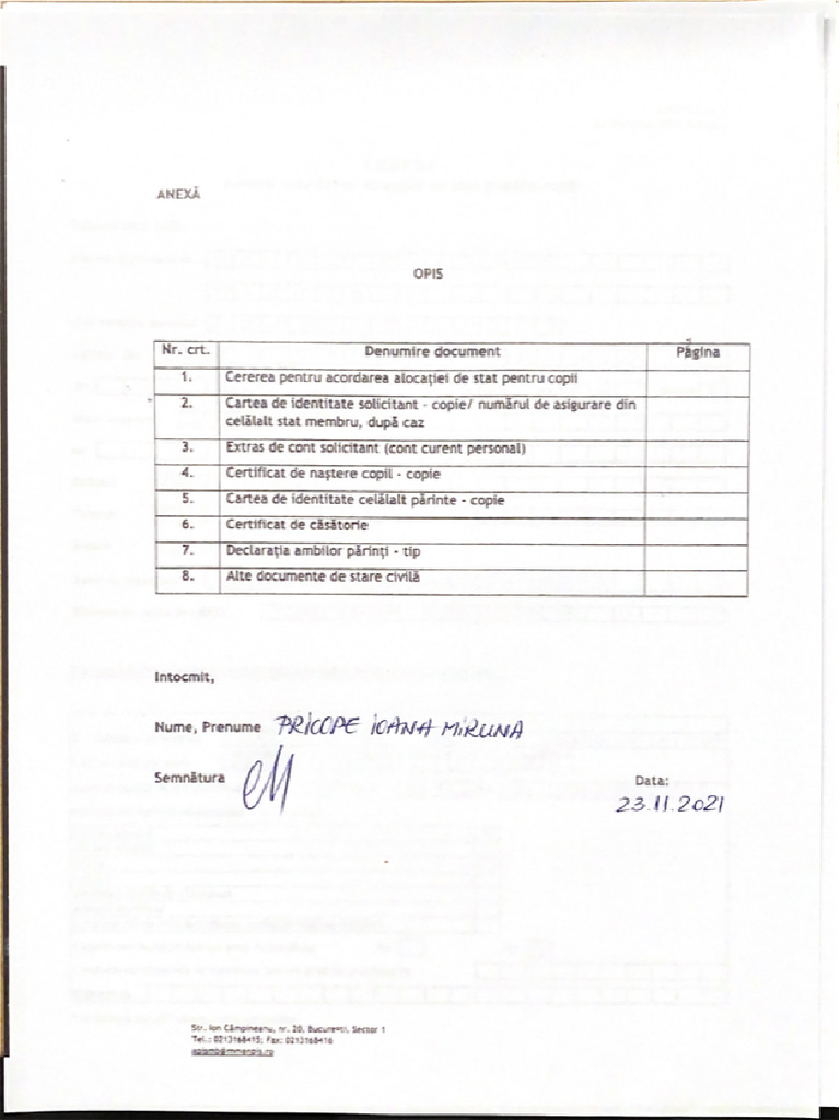 Opis Alocatie | PDF