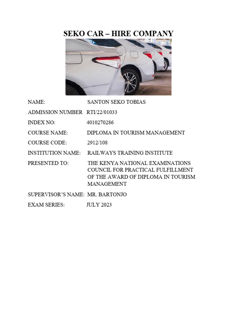 Seko Car Hire Company | PDF | Employment | Pricing