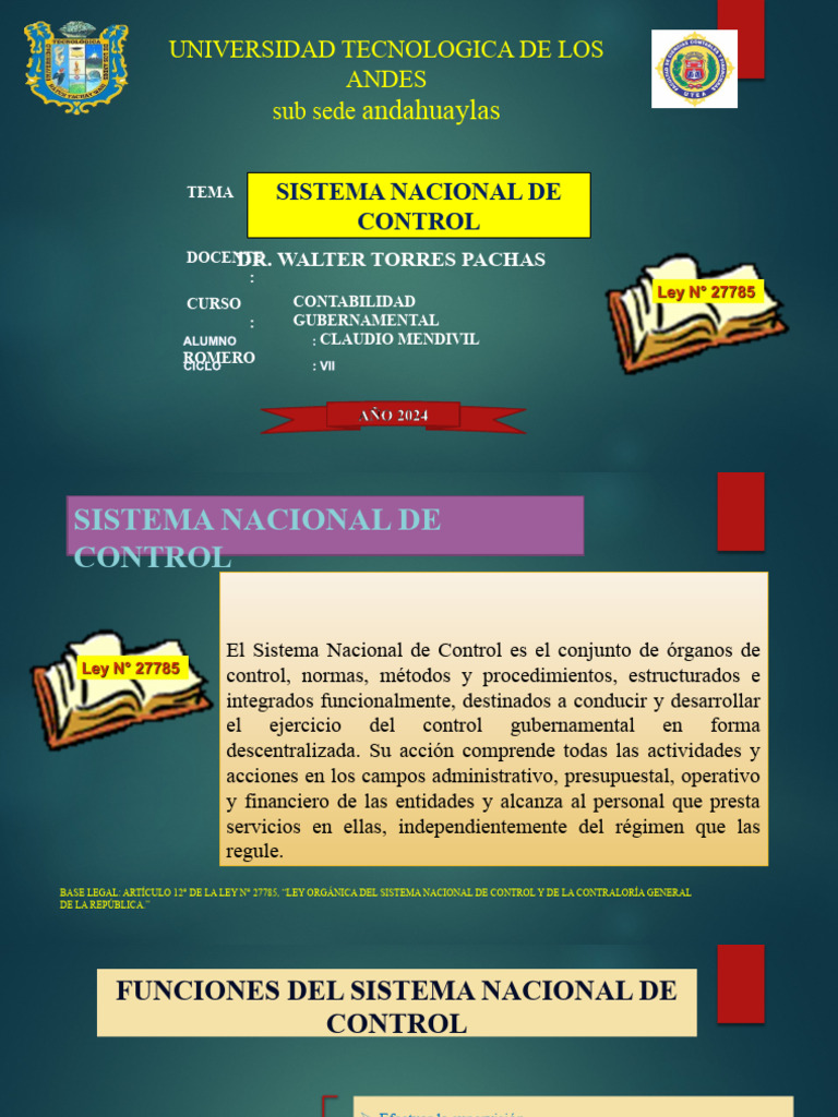 Ponencia Sistema Nacional de Control Final | PDF | Ciencias Políticas | Gobernancia