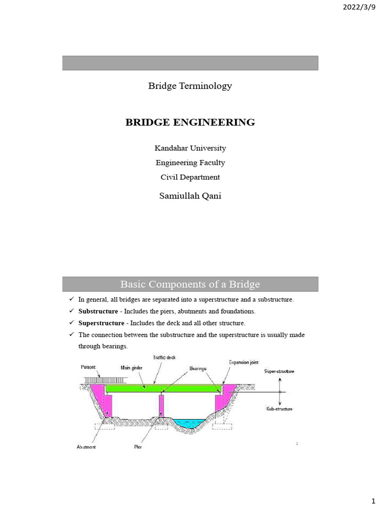 2-Bridge Terminology | PDF | Bridge | Earth Sciences