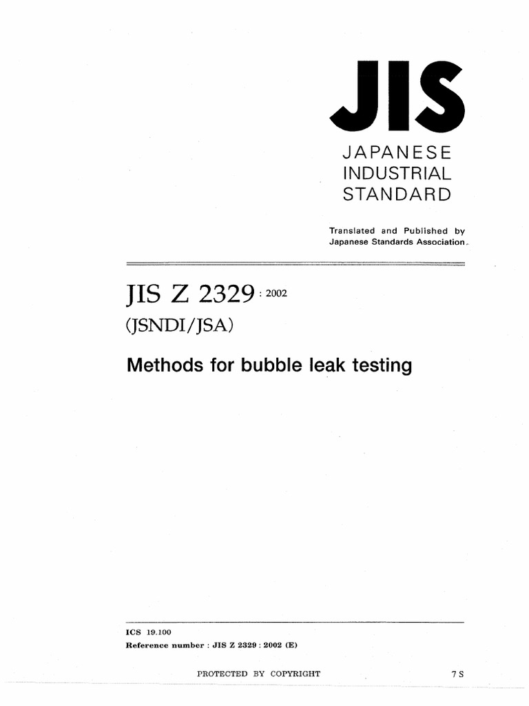 Jis Z 2329 | PDF