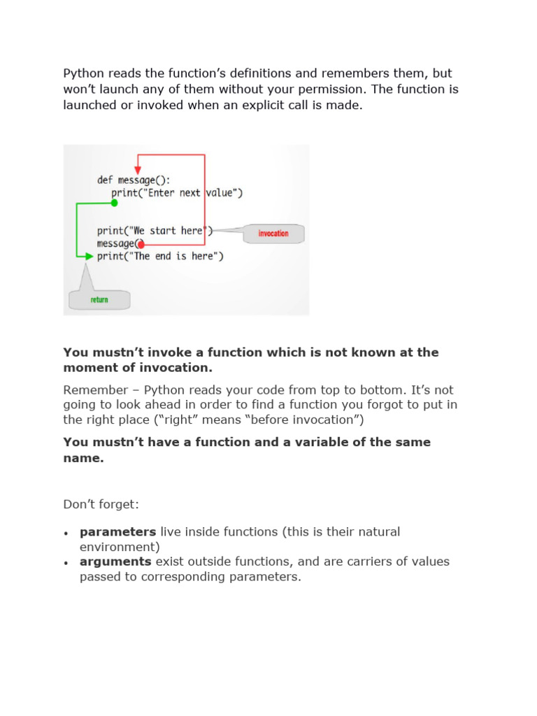 Functions | PDF | Parameter (Computer Programming) | Control Flow