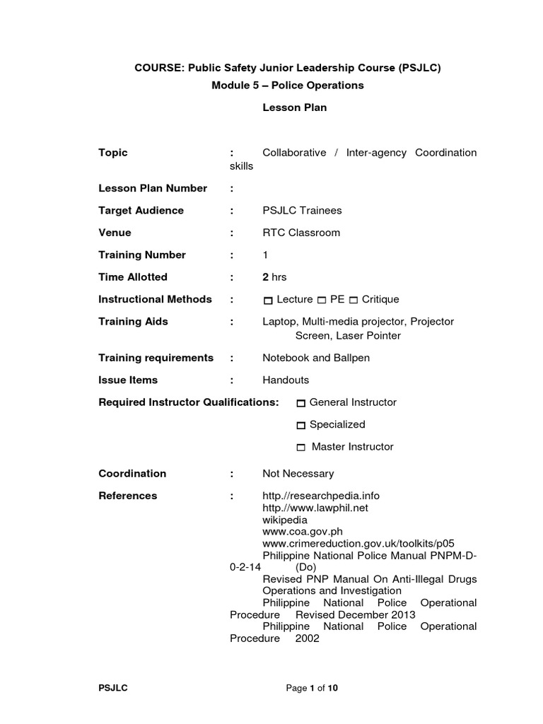 Inter-Agency Coordination Skills Training | PDF | Collaboration