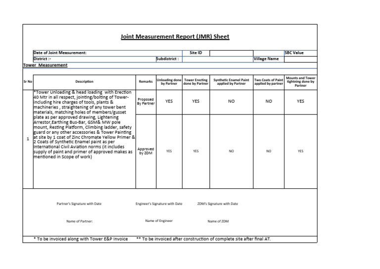Tower Erection & Painting JMR | PDF | Materials