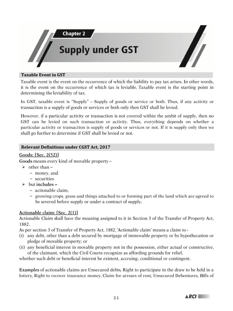 Supply Under GST FM24 Part 1 PDF