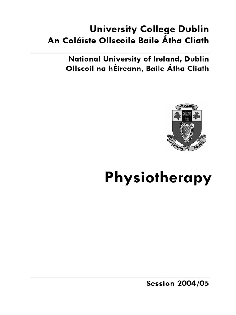 2004-5 Physiotherapy | PDF | Academic Degree | Physical Therapy