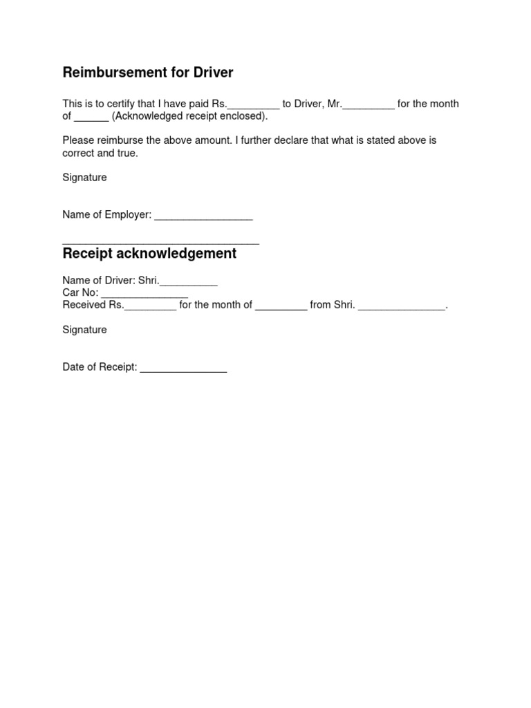 Driver Pay Slip Format | PDF