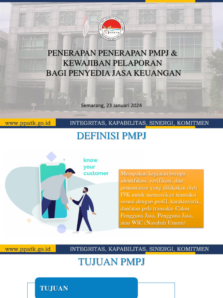 Kewajiban Pelaporan dan PMPJ PJK | PDF