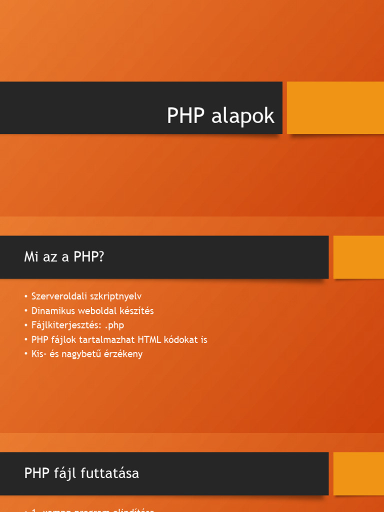 PHP Alapok | PDF