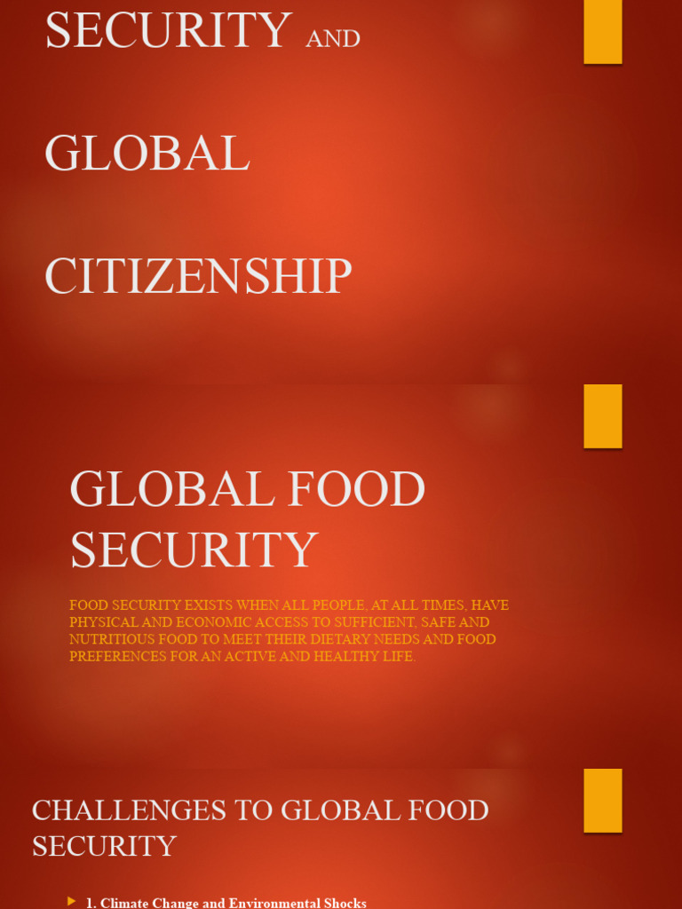 Global Food Security | PDF | Food Security | Natural Environment