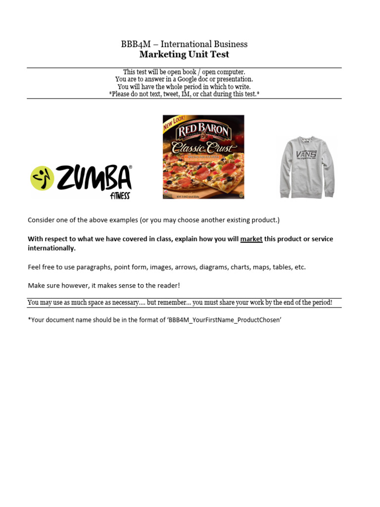 bbb4m Marketing Unit Test | PDF