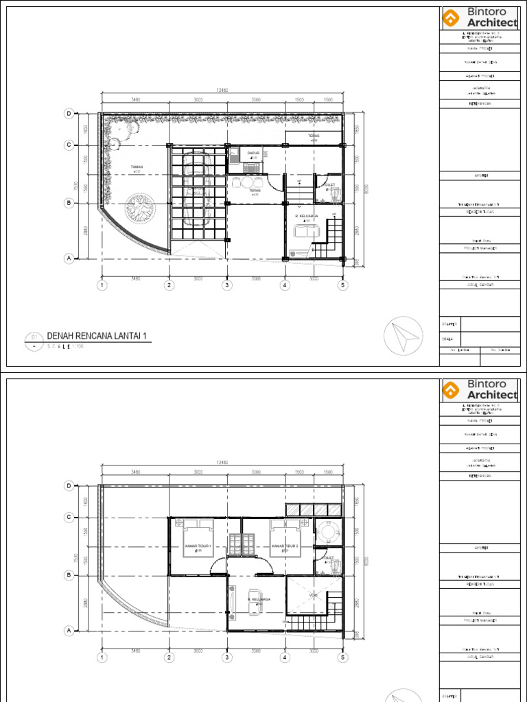 Denah Rencana Rumah Bapak Deny | PDF
