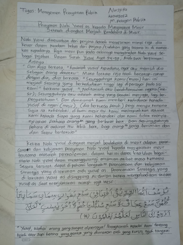 (Nur Syifa) Tugas Manajemen Pelayanan Publik | PDF