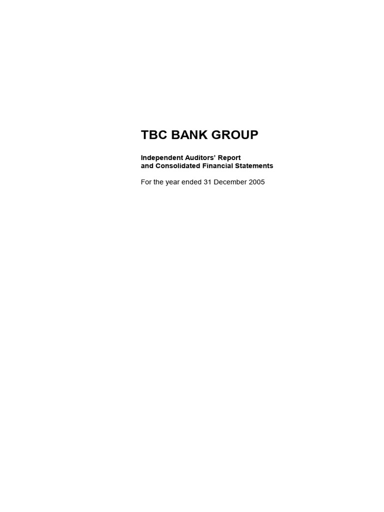 TBC Bank Group 2005 Financial Report | PDF | Deferred Tax | Financial ...