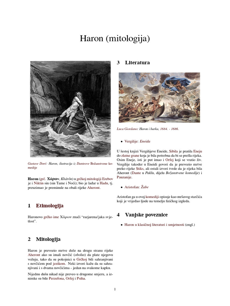 Haron (mitologija) | PDF