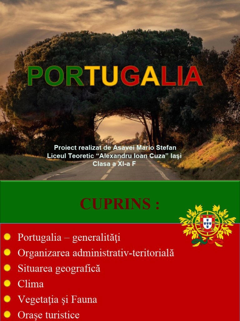 Proiect Geografie Portugalia | PDF
