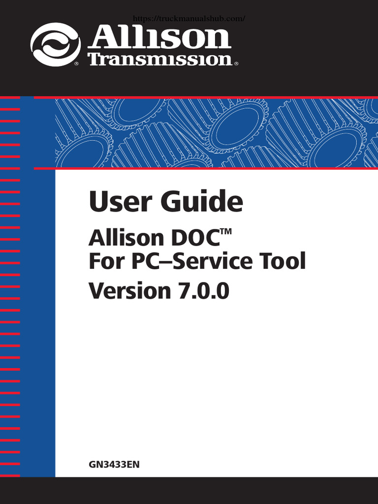 Updated - Allison Transmission DOC 7.0 PC Service Tools - User Guide PDF | PDF | Microsoft ...