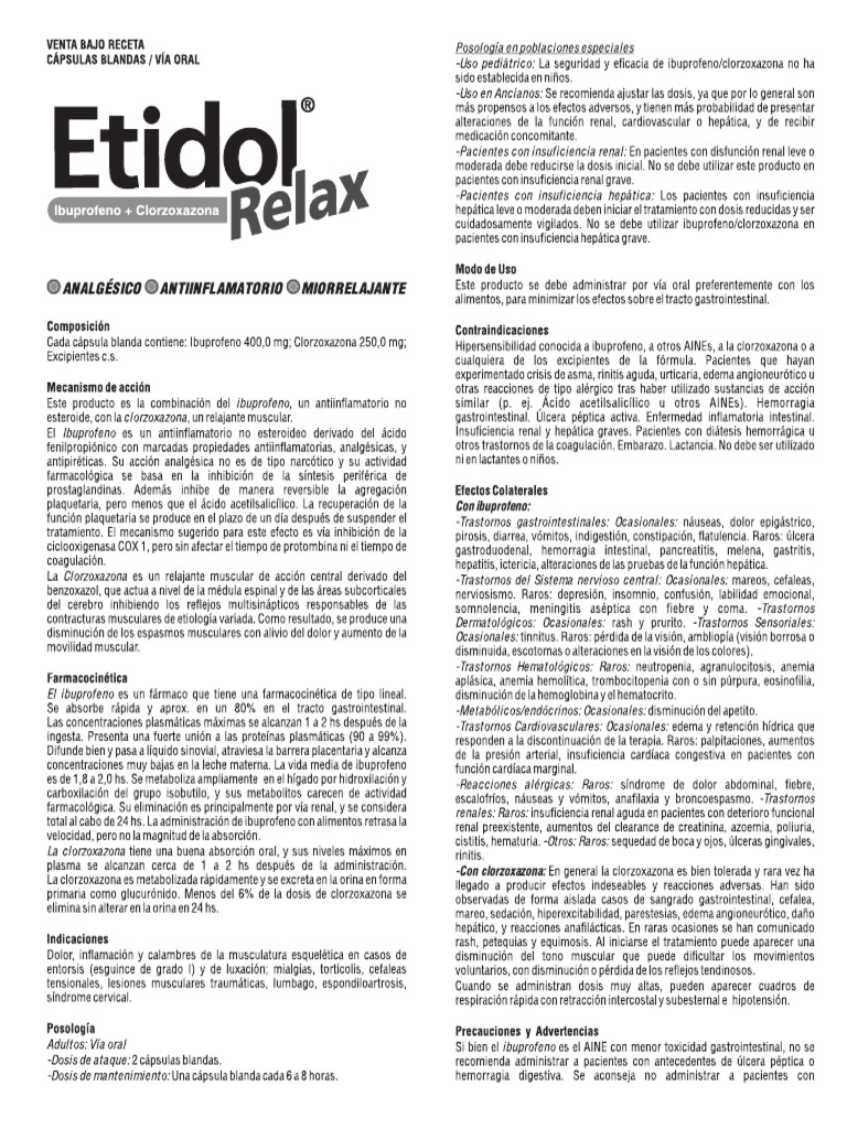 Etidol Relax Ibuprofeno 10 Caps | PDF