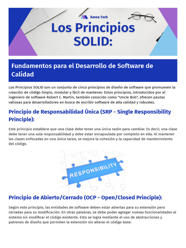 Los Principios SOLID | PDF | Software | Objeto (informática)