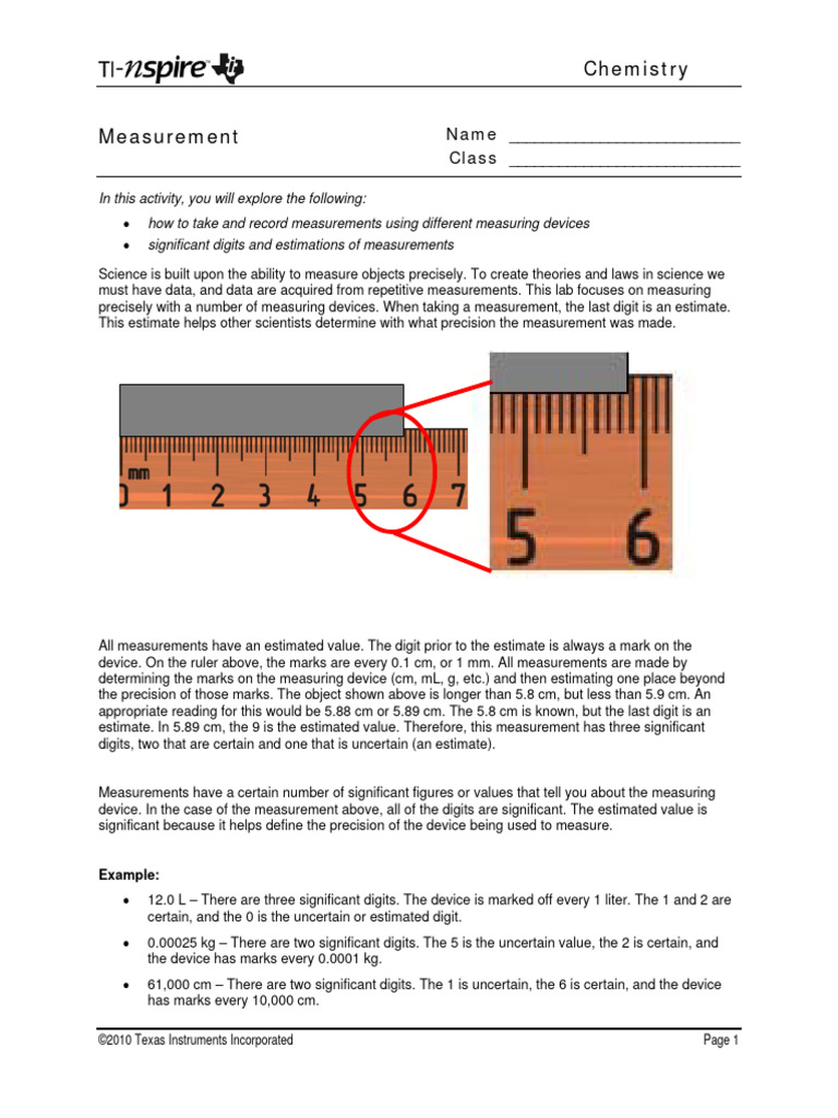 01measurement SG | Download Free PDF | Significant Figures | Measurement