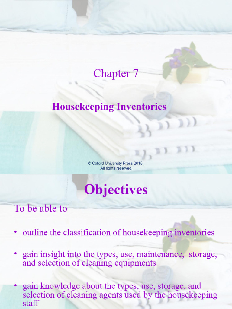 580 33 Powerpoint-Slides HHK Chapter7 | PDF | Housekeeping | Cleaning