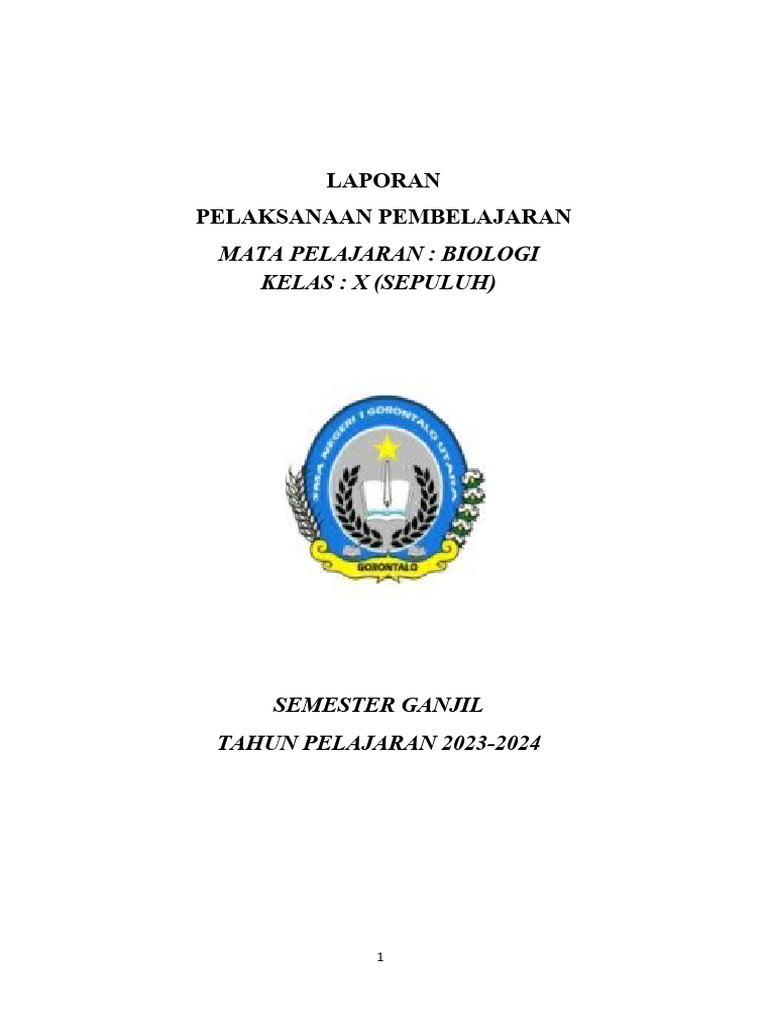 Laporan Pelaksanaan Pembelajaran Semester Ganjil Rina Punya | PDF