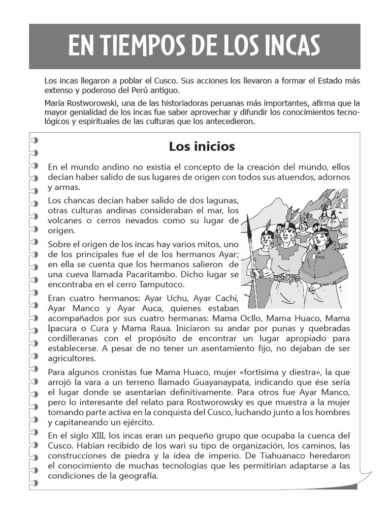 Orígenes y Conquistas de los Incas | PDF | Imperio Inca | América del Sur