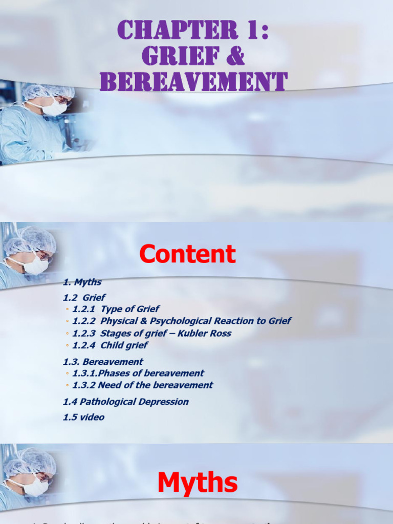 Grief and Bereavement P.P Edited | PDF | Grief | Cognitive Science