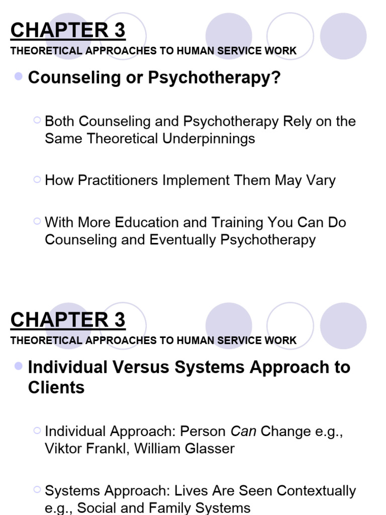 Chapter Three | PDF | Psychotherapy | Humanistic Psychology