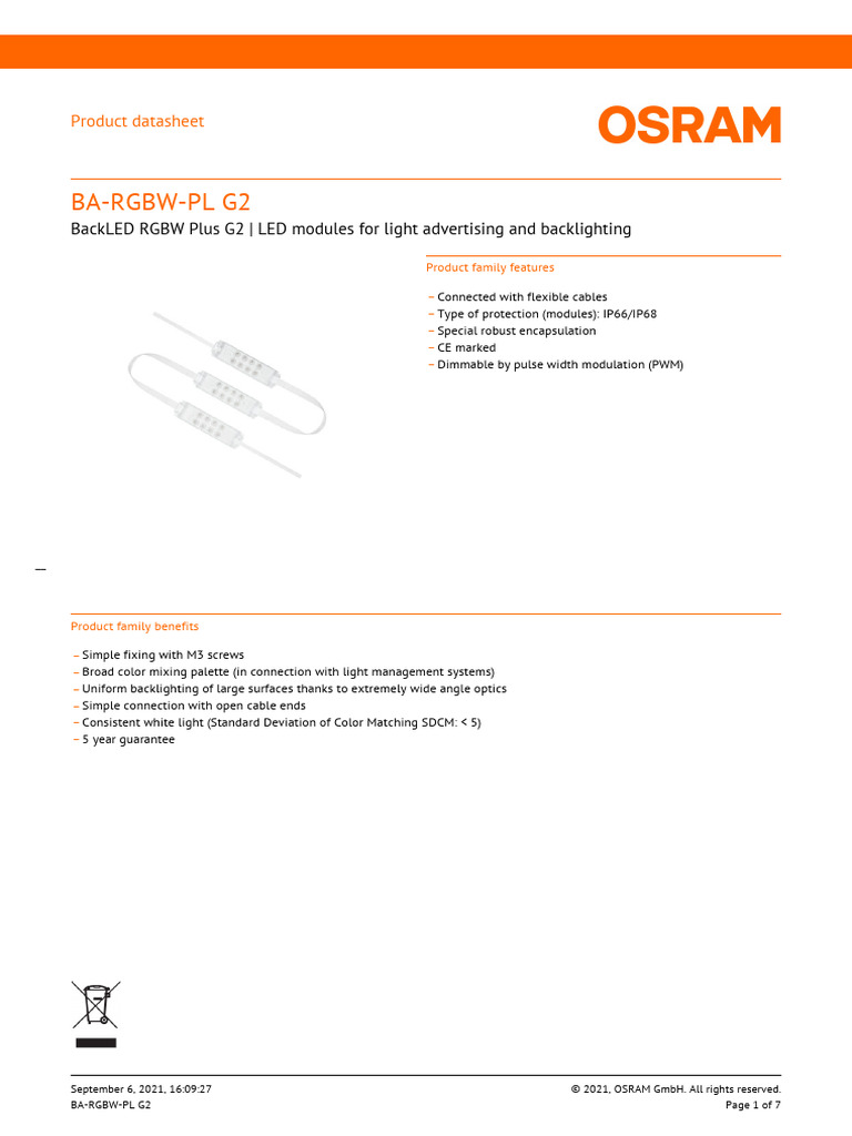 ZMP 3237692 Ba-Rgbw-Pl G2 | PDF | Light Emitting Diode | Manufactured Goods