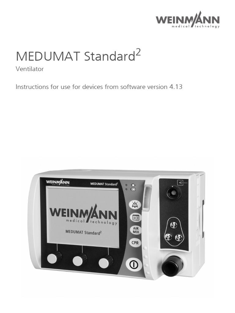 Medumat Standard2 Ifu v413 | PDF | Injury | Oxygen