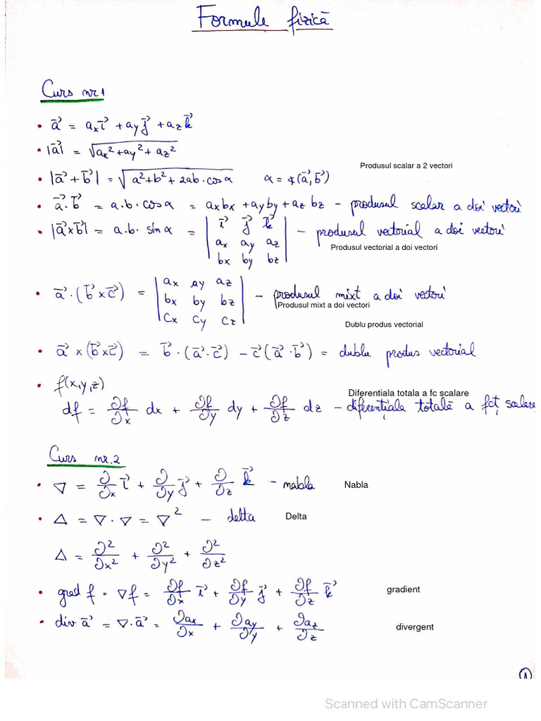 Formule Fizica | PDF